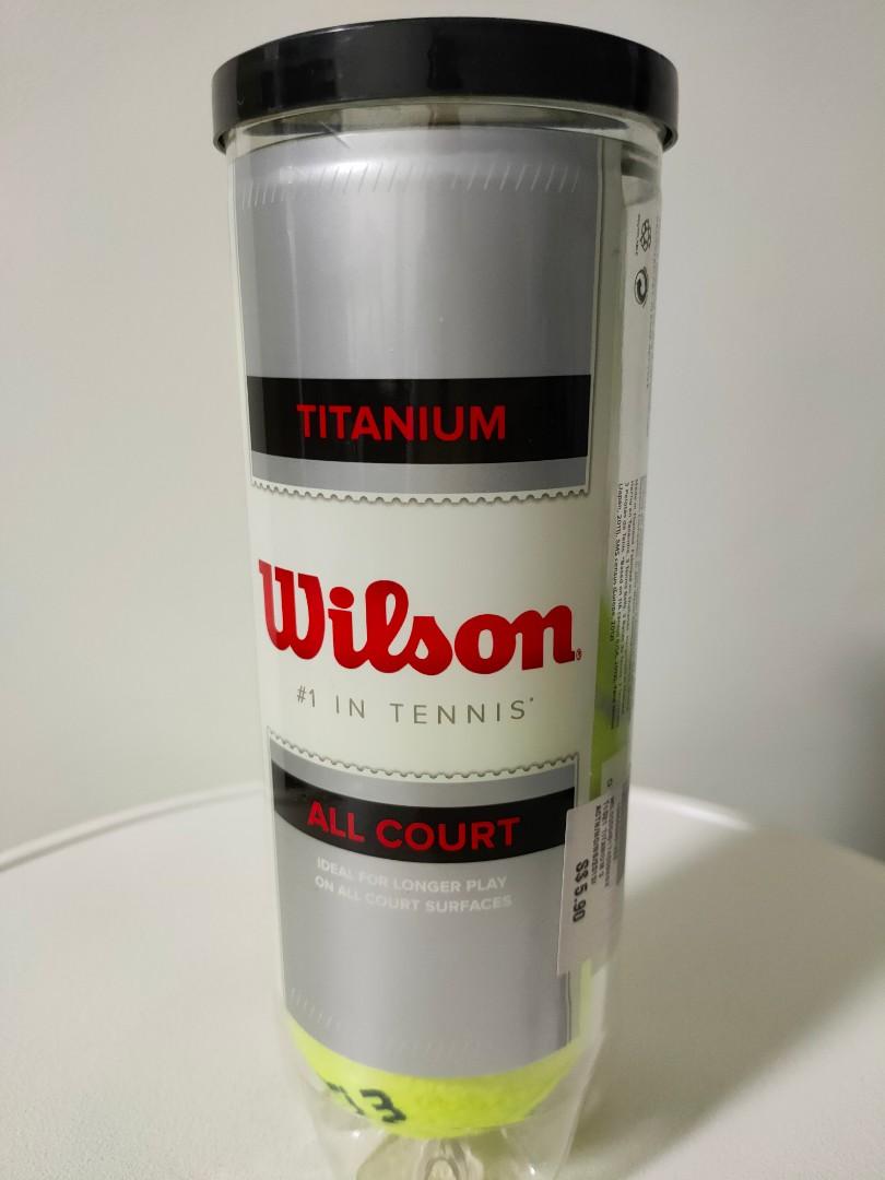 BOTE CON TRES PELOTAS DE TENNIS MARCA WILSON TITANIUM ALL COURT – Todo ...